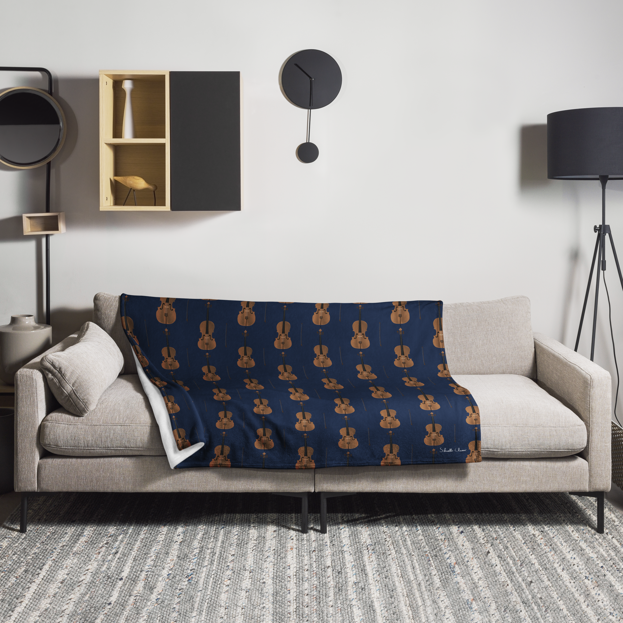 Cello Throw Blanket Navy Signature – Schrello
